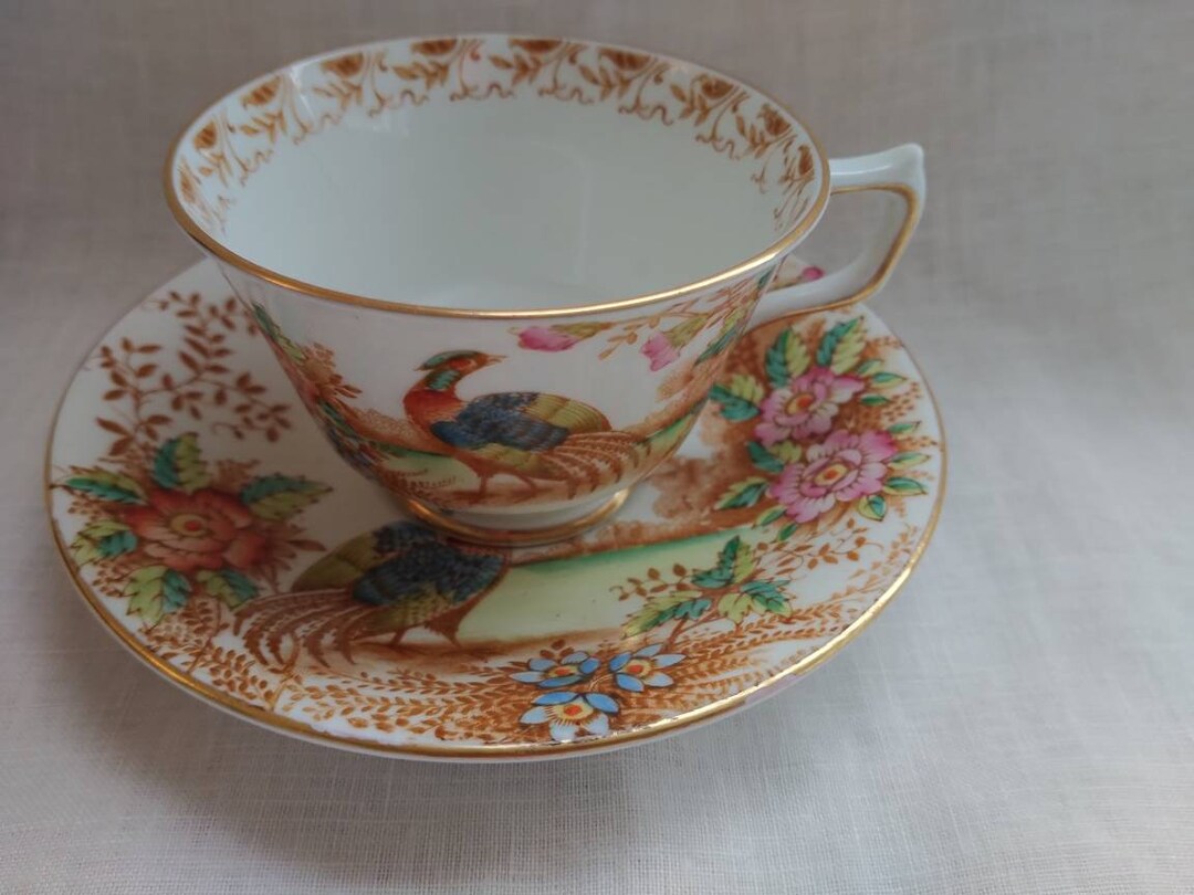 Vintage Sutherland China "exotic" Pattern Teacup and Saucer, Asian ...