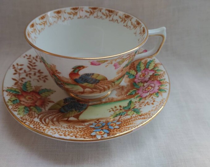 Vintage Sutherland China "exotic" Pattern Teacup and Saucer, Asian ...