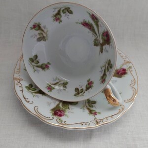 Vintage Saji Made in Japan Fancy China Teacup and Saucer Roses With ...