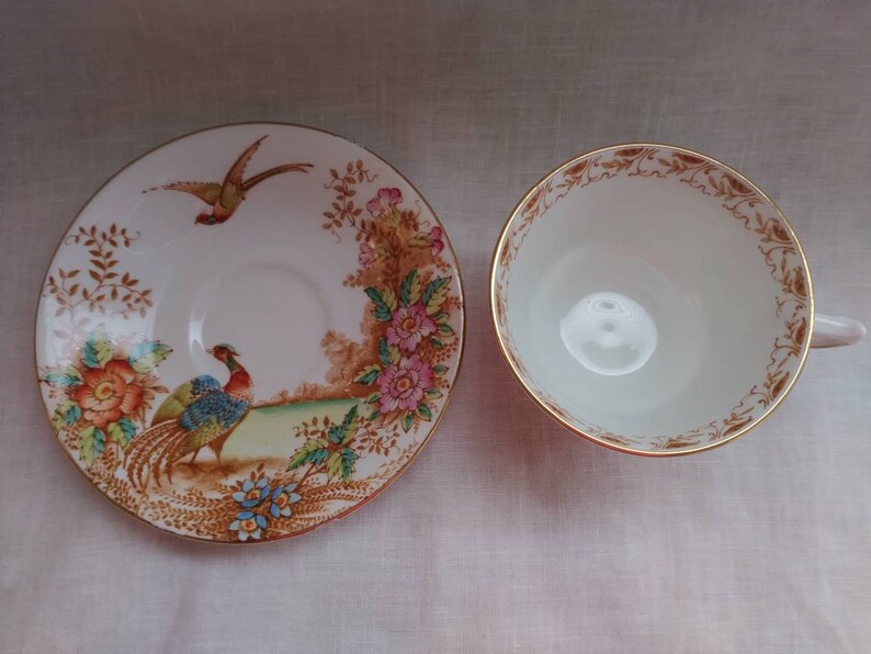 Vintage Sutherland China "exotic" Pattern Teacup and Saucer, Asian ...