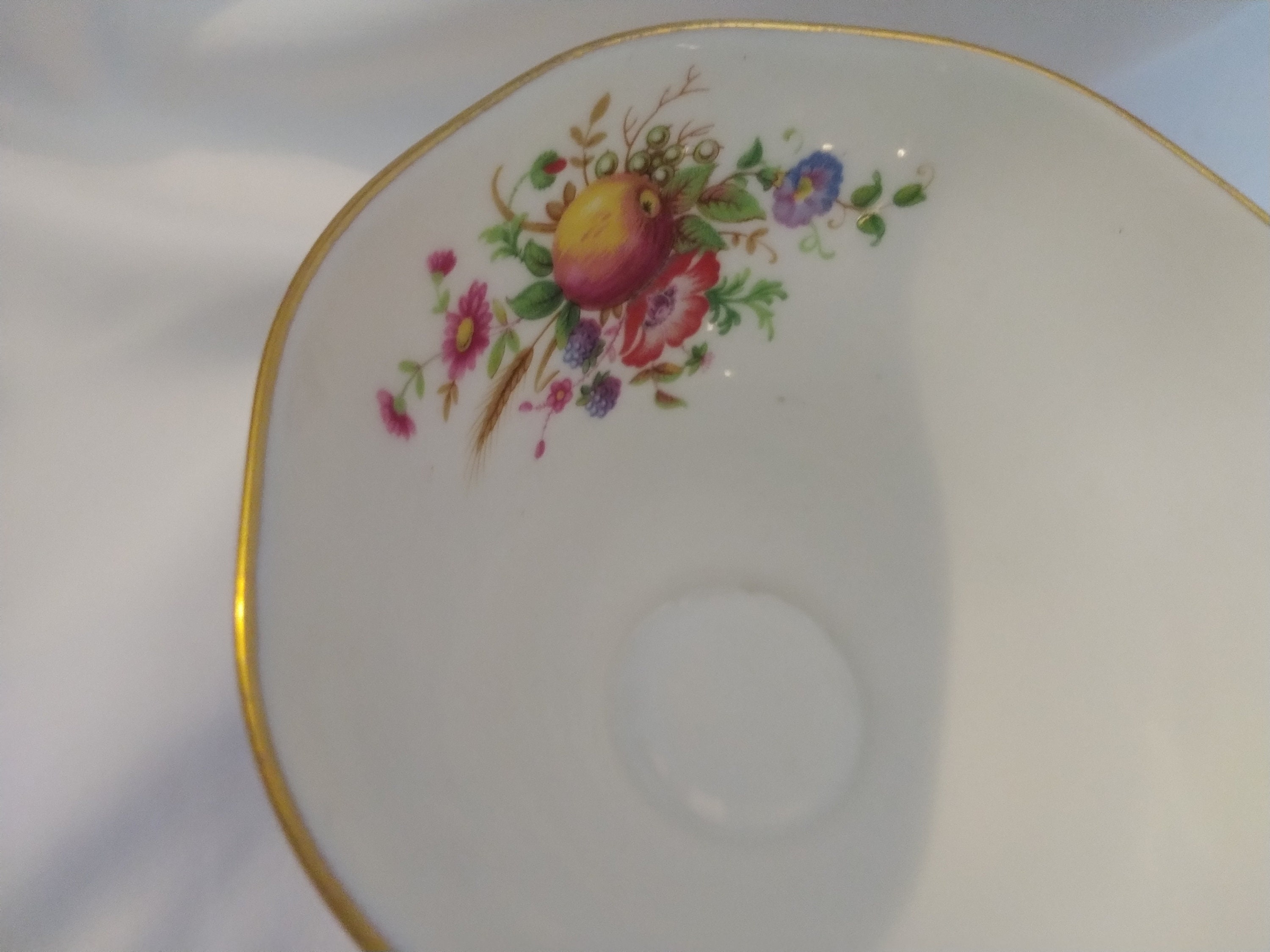 Vintage EB Foley Bone China Footed Tea Cup and Saucer Pink Floral and ...