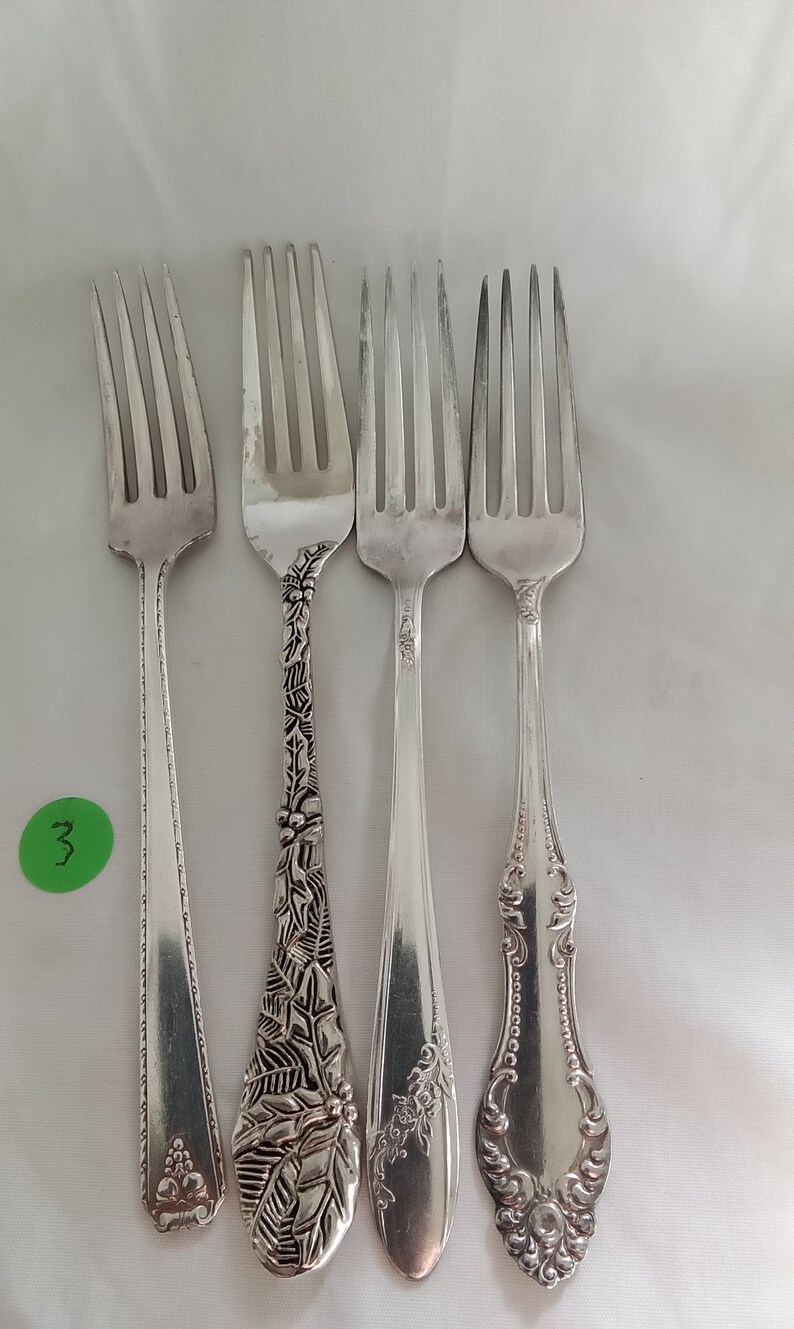 Mismatched Silverplate Forks Set of 6 Flatware/vintage & Antique ...