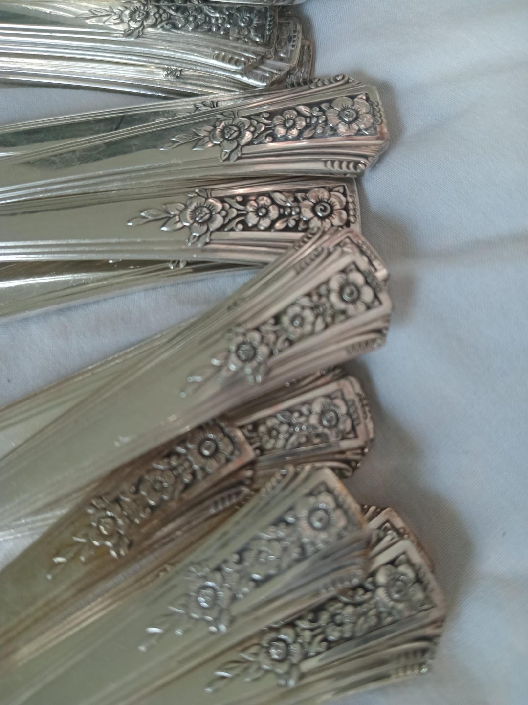 Vintage Set of 6 People Dinning Tudor Plate - 1939 Flowers Silver ...