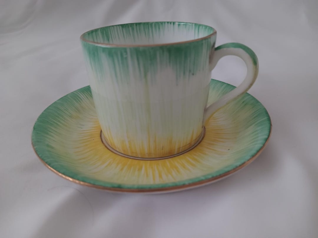 Antique Rare Find Sampson Smith Ltd Old Royal China Made in England Lime Green Yellow White ...