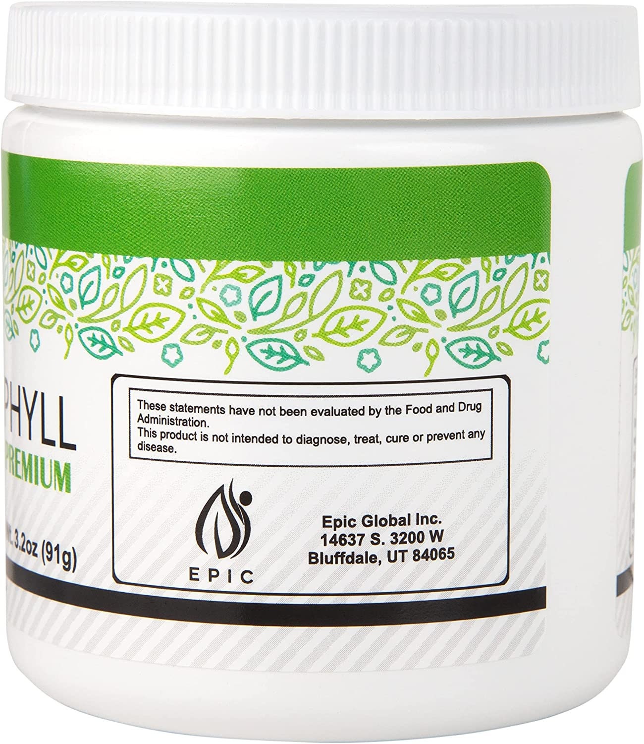 Premium Chlorophyll Powder Dietary Supplement. Natural Chlorophyll That ...