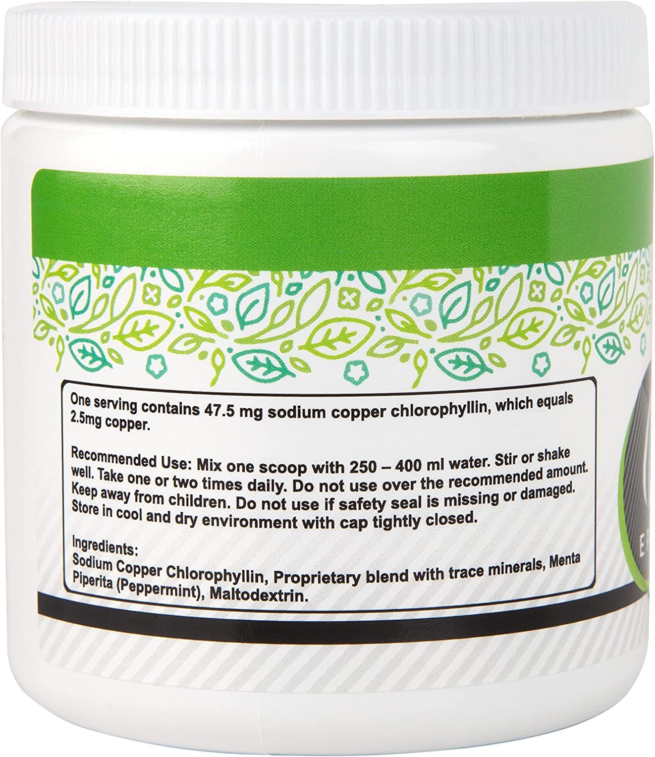 Premium Chlorophyll Powder Dietary Supplement. Natural Chlorophyll That ...