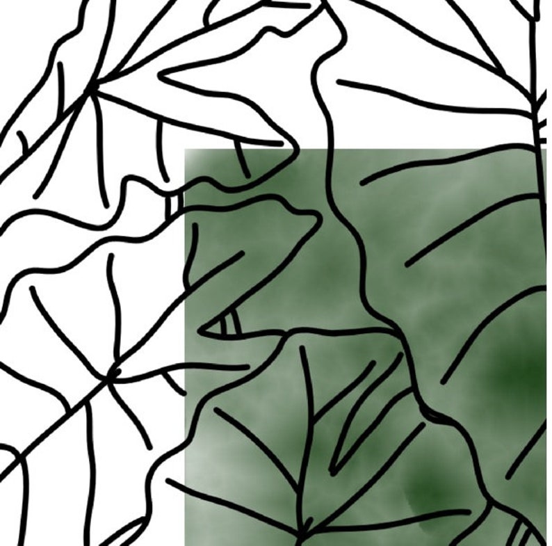 Printable Alocasia Polly Line Art DIGITAL DOWNLOAD Minimalist Wall Art ...