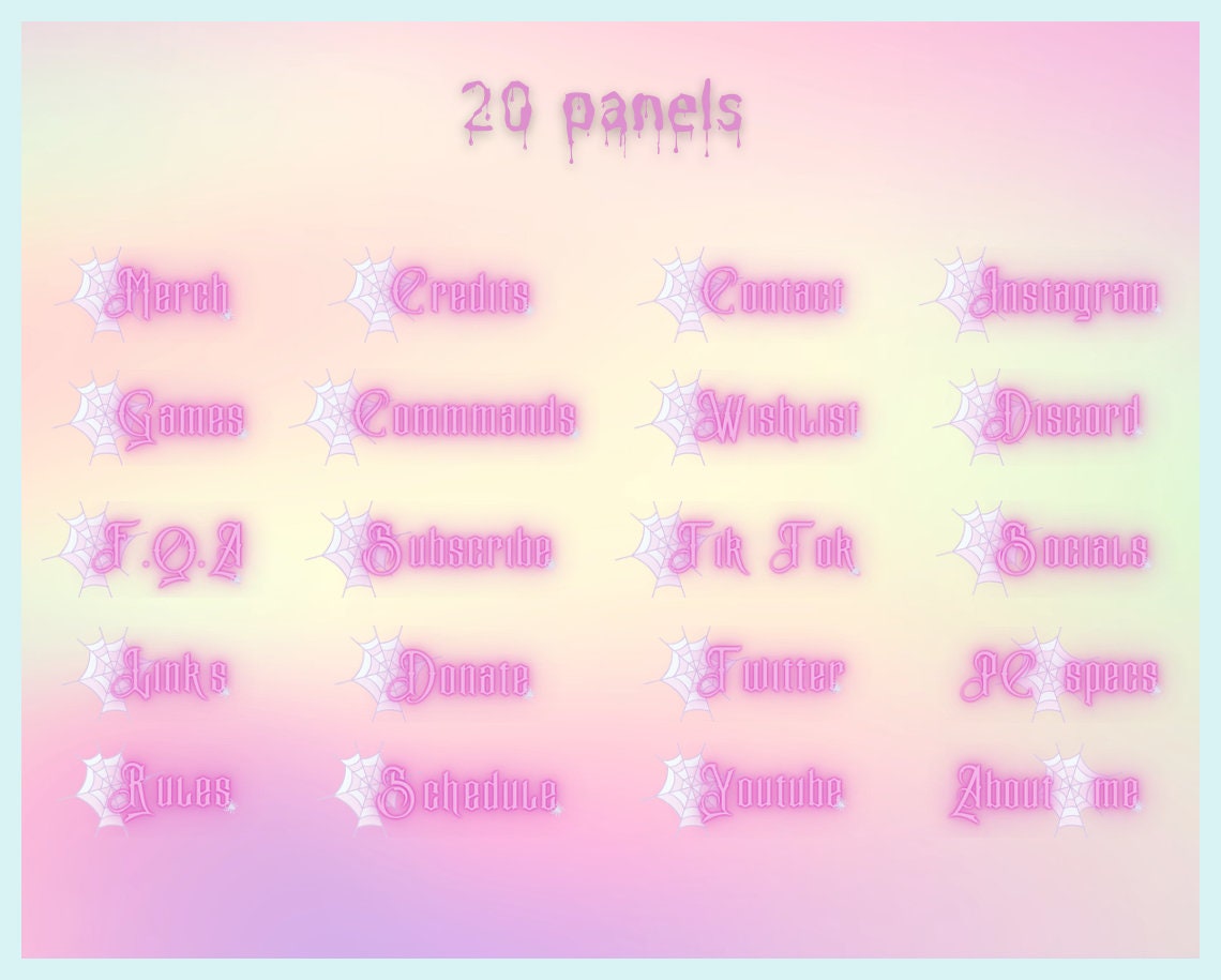 Cute Pastel Spooky Horror Twitch Package | Animated Scenes, Webcam ...