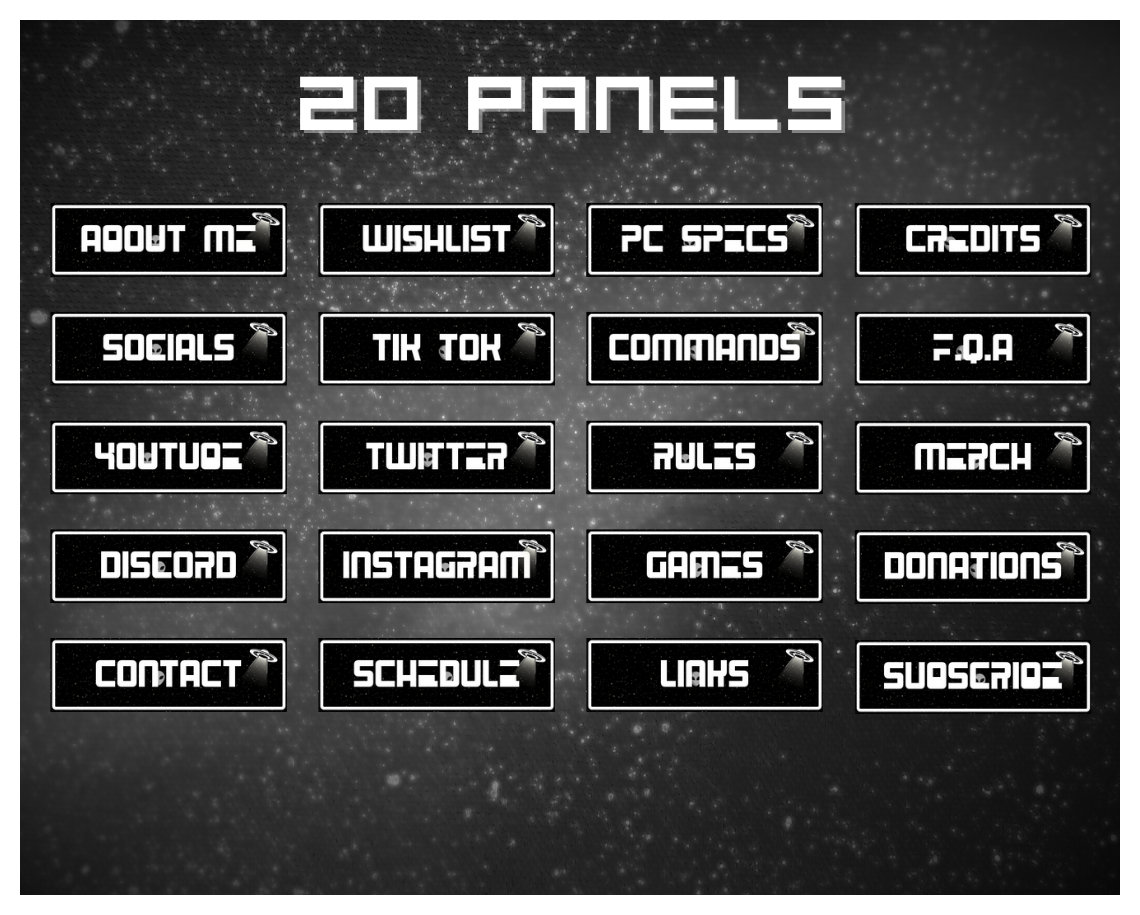 Black & White UFO Alien Twitch Package | Animated Scenes, Static Stream ...