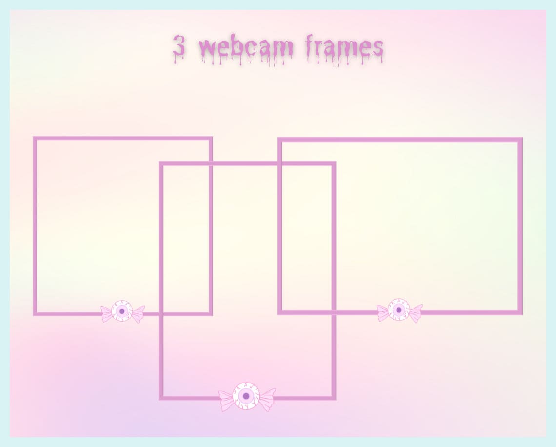 Cute Pastel Spooky Horror Twitch Package | Animated Scenes, Webcam ...