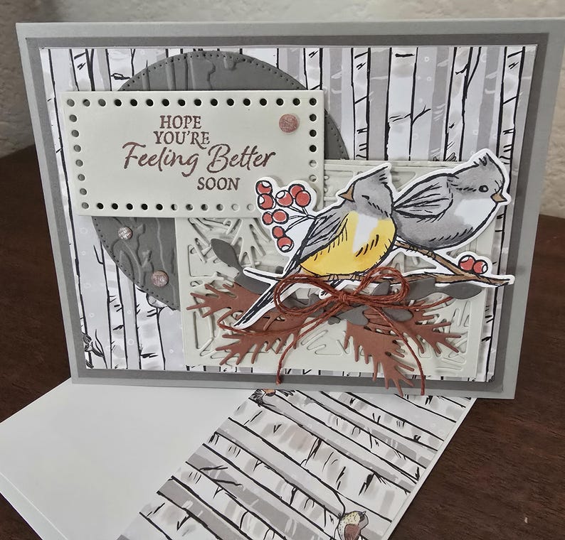 Feel Better Soon Winterly Treetops Stamp in Up - Etsy