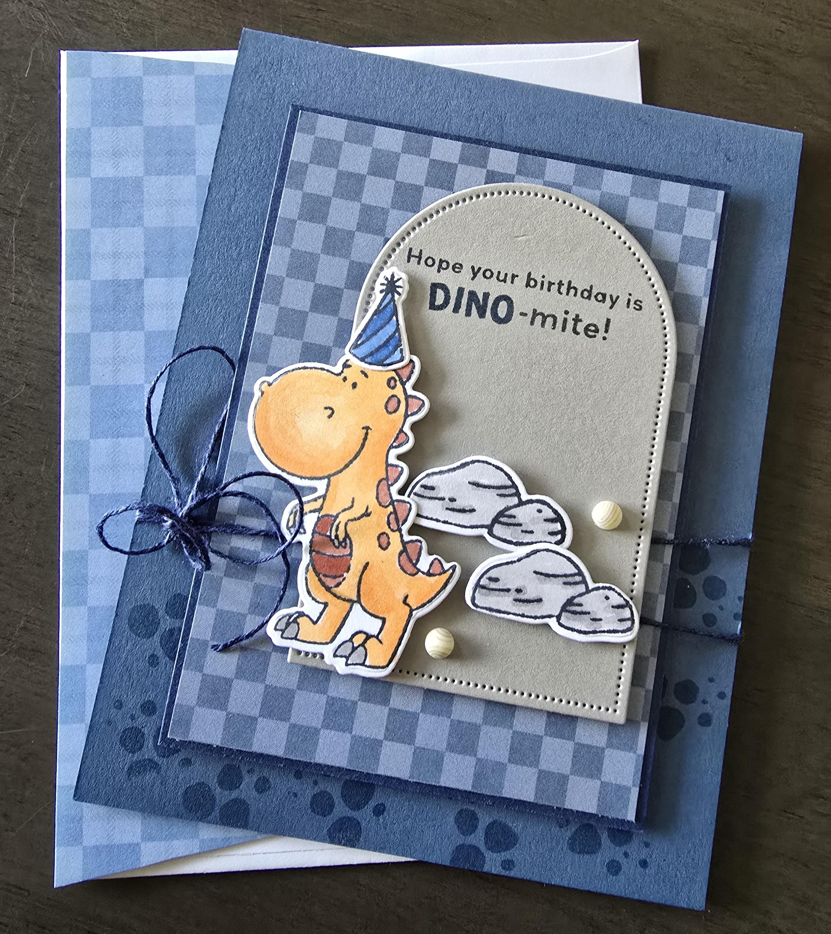 Handmade Dinosaur Birthday Card - Etsy