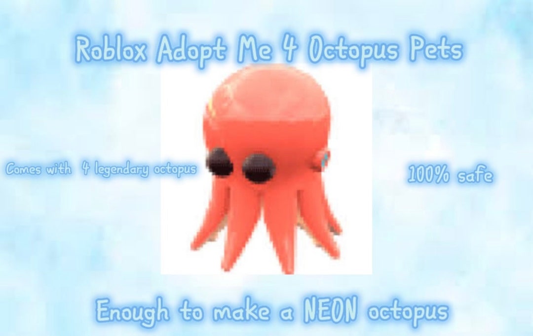 Roblox Adopt Me 4 Octopus Pets - Etsy