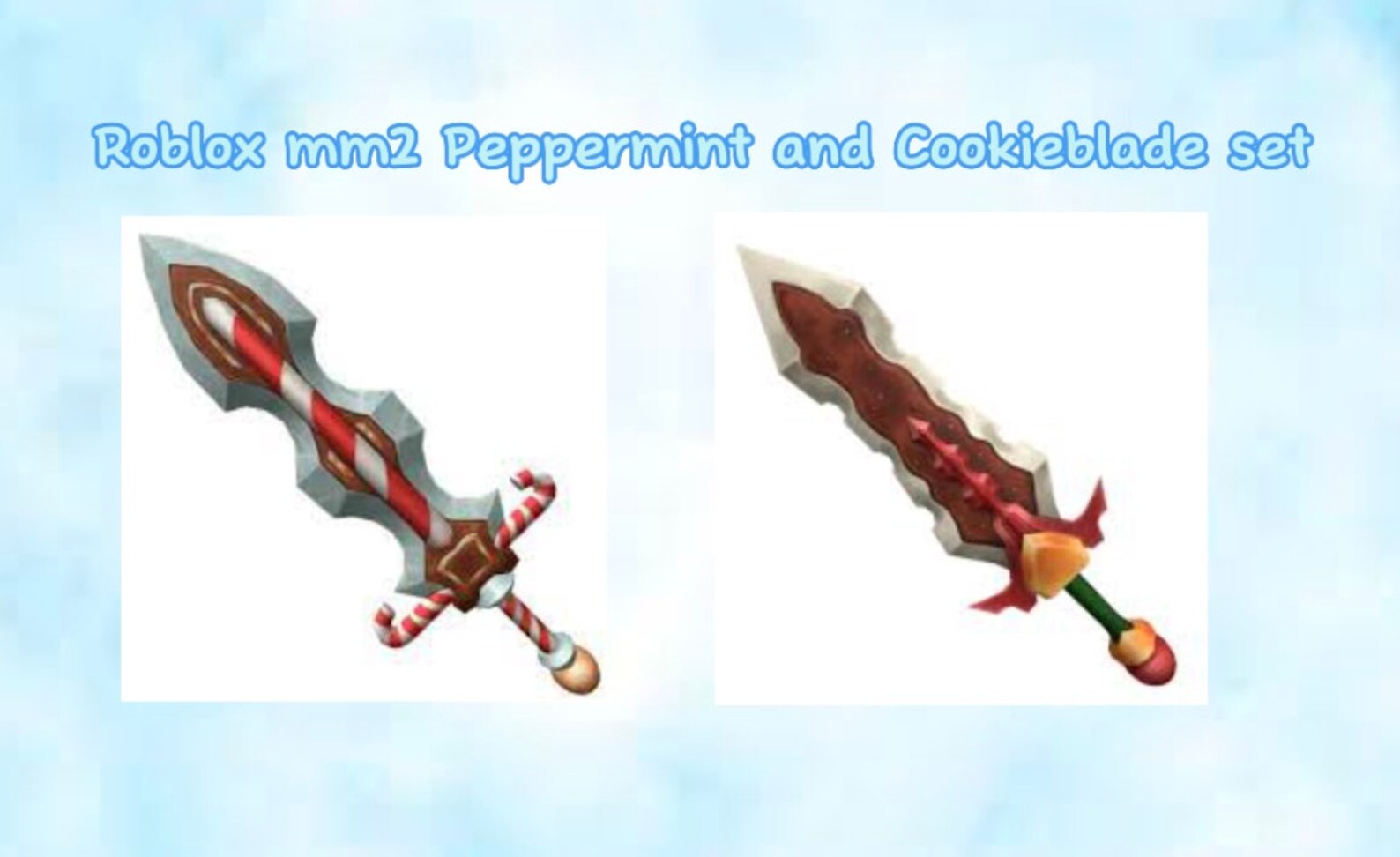 Roblox Mm2 Cookieblade and Peppermint Set - Etsy
