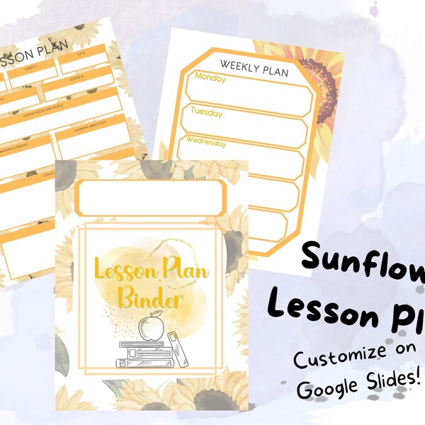 Teacher Lesson Plan Template Vertical - Etsy