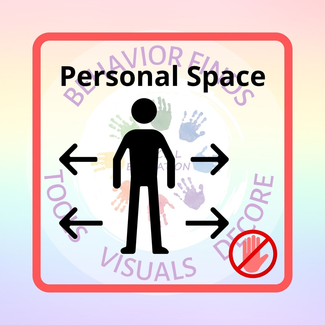Personal Space Visual or Landyard Icon for Autism / ADHD / - Etsy