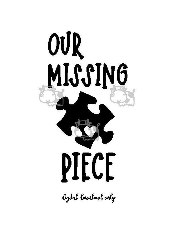 Baby Onesie Suit Svg - Our Missing Piece Svg - Cricut Cut File - Puzzle ...
