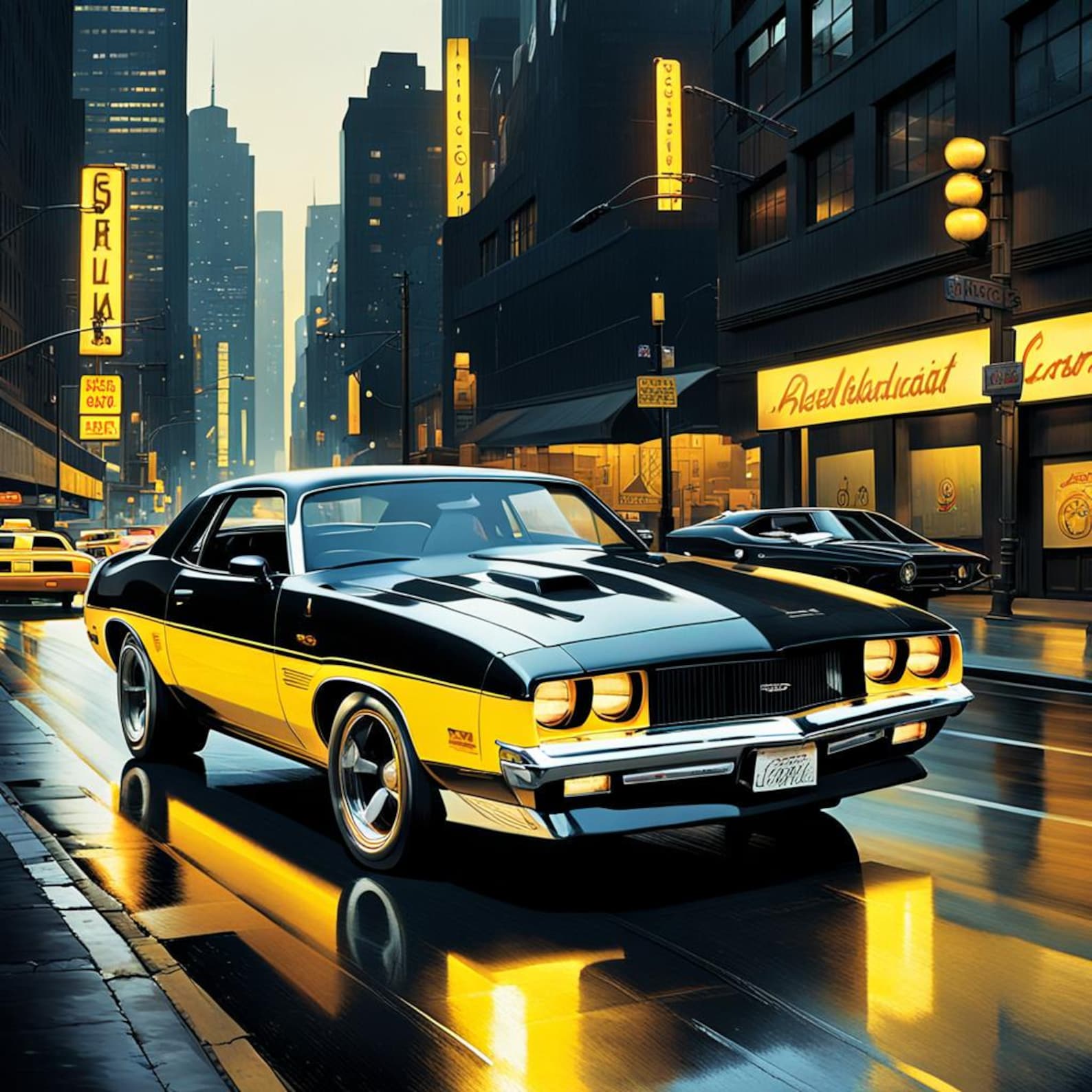 1990s Muscle Cars Street Racing Digital Art – High-quality Print Files ...