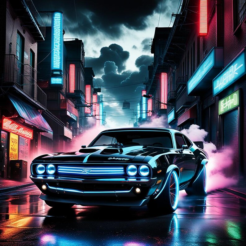 1990s Muscle Cars Street Racing Digital Art – High-quality Print Files ...