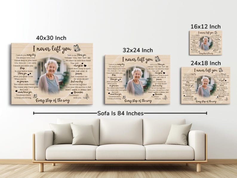 Personalized Memorial Canvas Loss of Loved One Custom Photo to Canvas ...