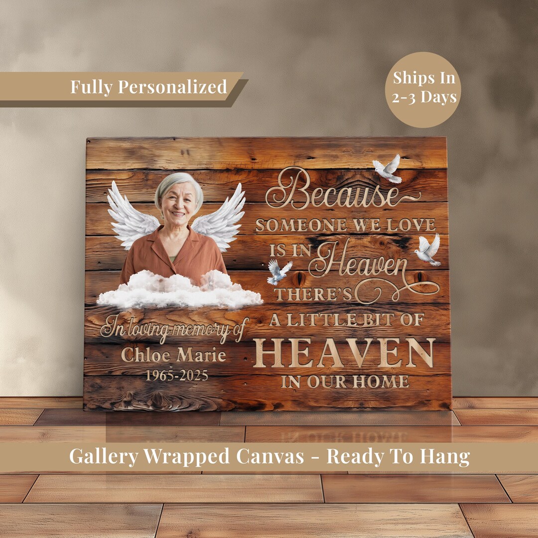 Memorial Photo to Canvas Print Condolence Gift for Loss of Loved One ...
