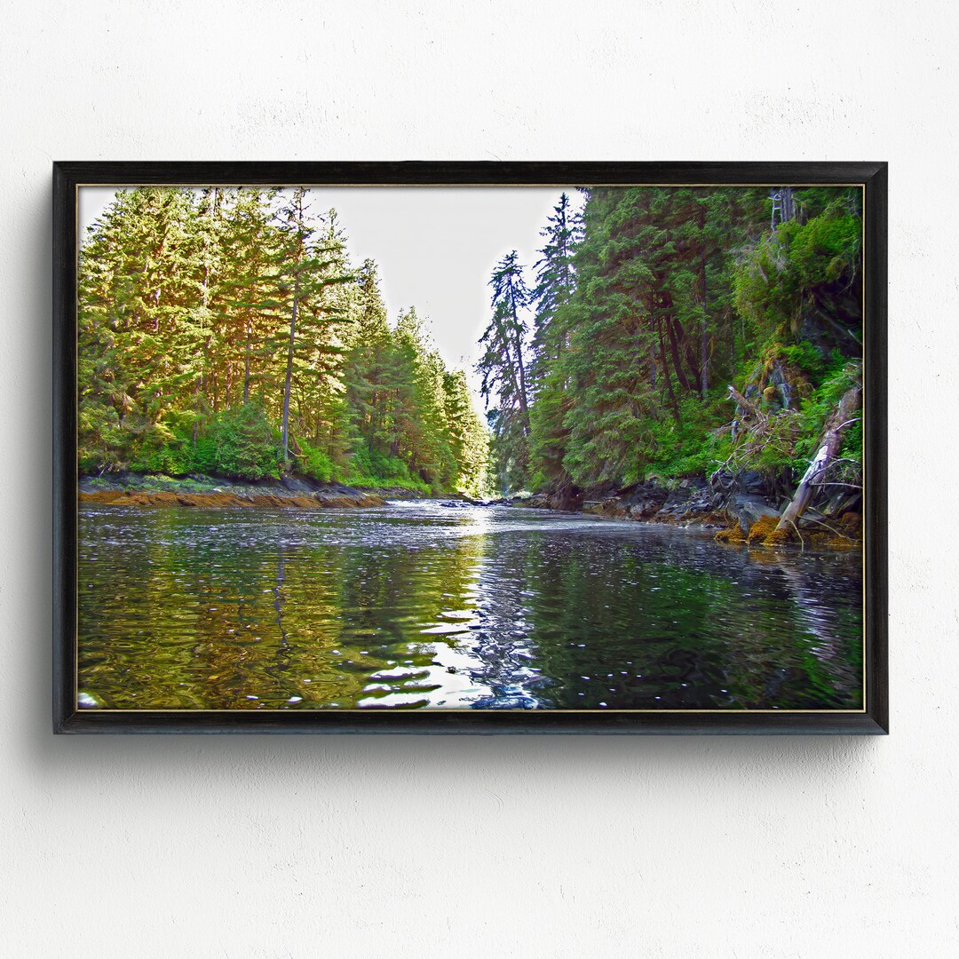 Printable Forest River in Ketchikan Alaska Digital Download Wall Art ...