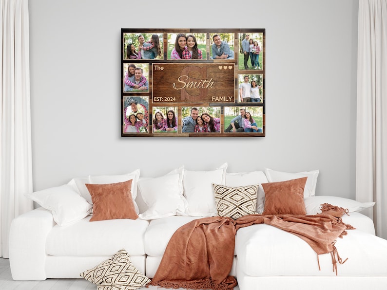 Personalized Family Canvas Wall Decoration Living Room Wall Art Gallery ...