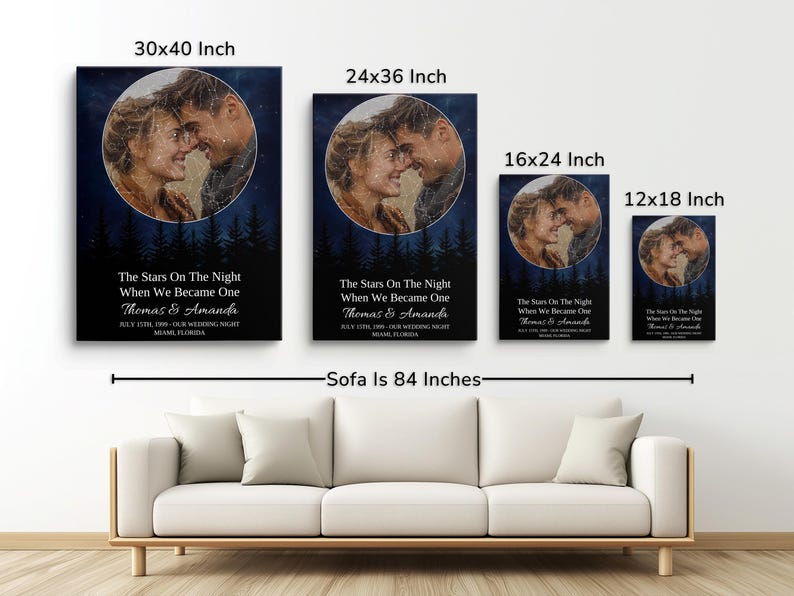 Custom Star Map Romantic Gift for Her Personalized Anniversary Gift ...