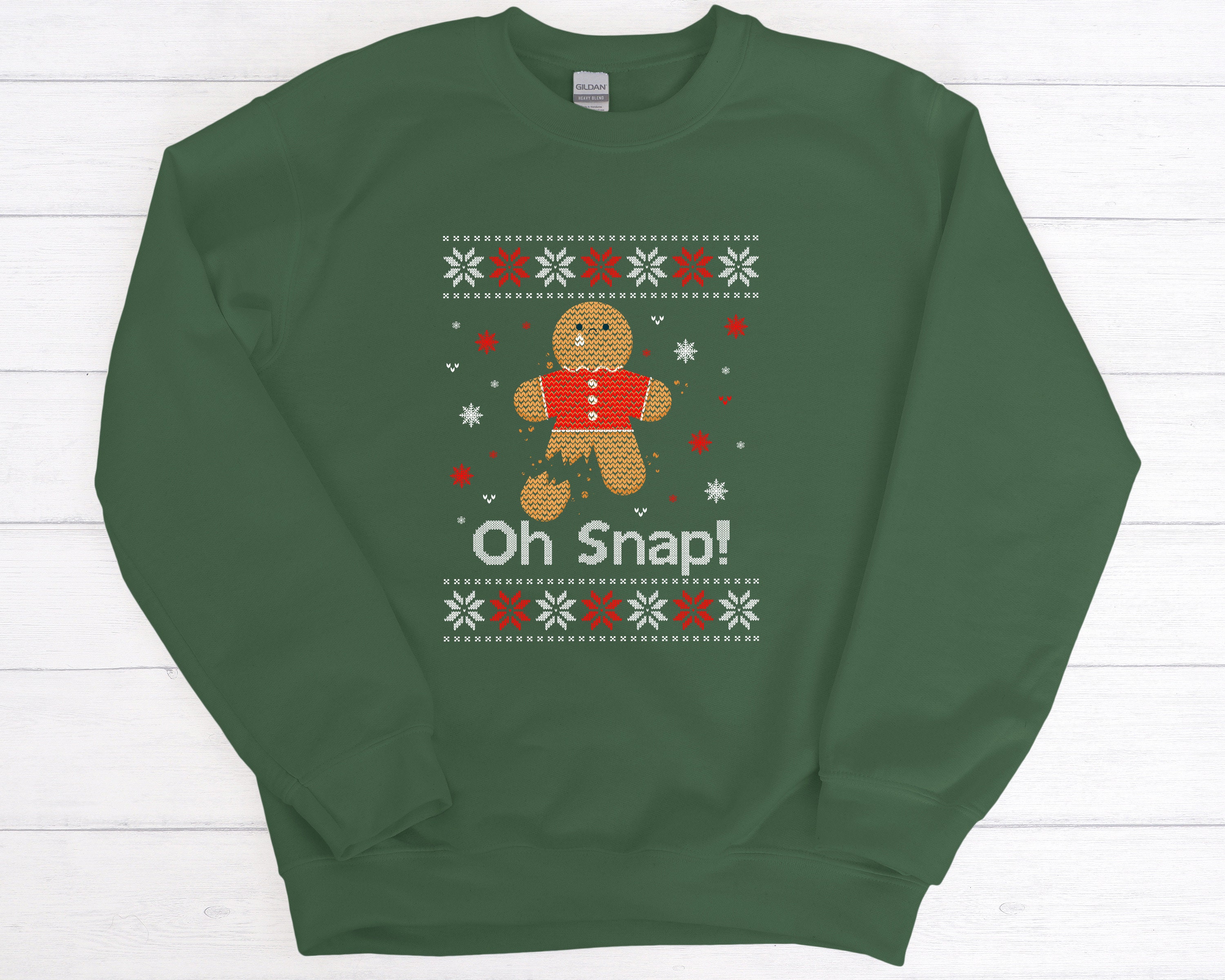 Gingerbread Sweatshirt Oh Snap Ugly Christmas Sweater, Funny Ginger ...