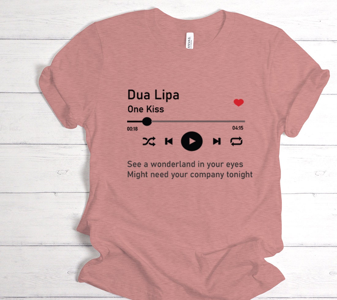 Personalized Song Lyrics Tshirt, Music Player Design Tshirt ...