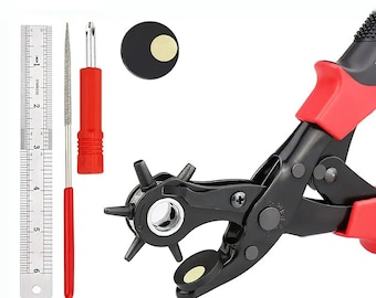 Leather Punch Set Belt Collar - Etsy