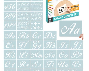 Large Cursive Letter Stencils - Etsy UK