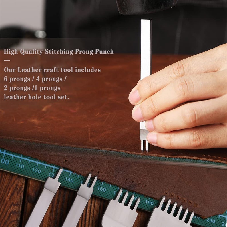 50 Pieces Leather Working Tools and Supplies With Leather Tool - Etsy