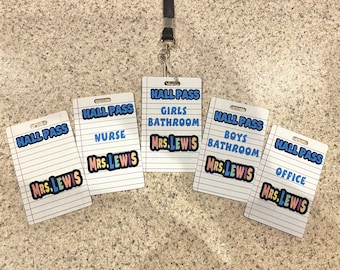 Paper Hall Passes - Etsy