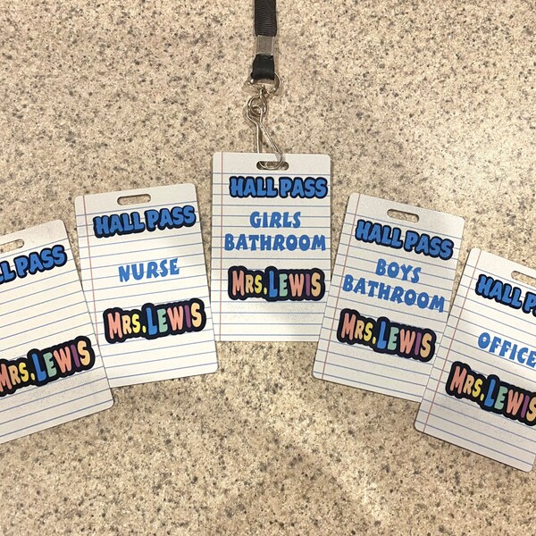 Bathroom Passes - Etsy