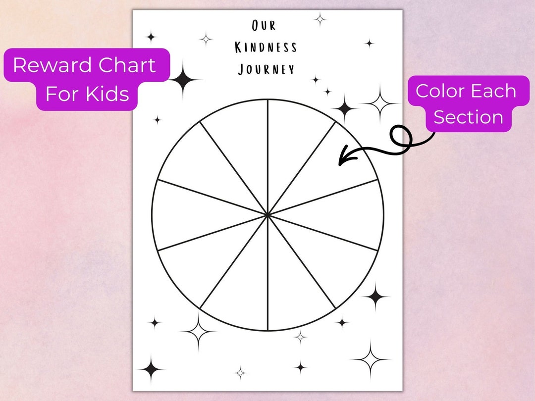 Kindness Chart Behavior Goal Chart for Kids Reward Tracker Positivity ...