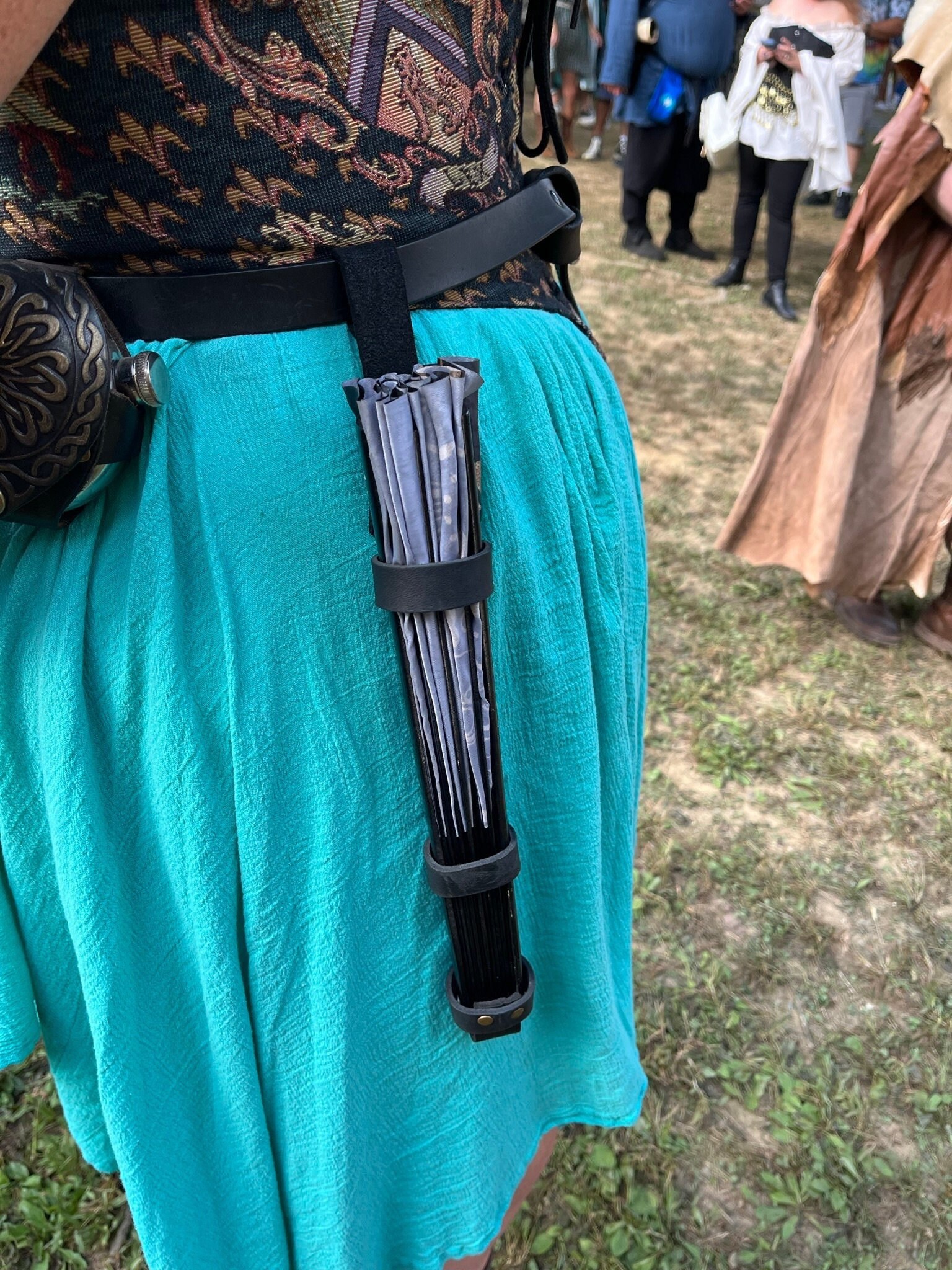 Leather Folding Fan Holder for Belts - Etsy