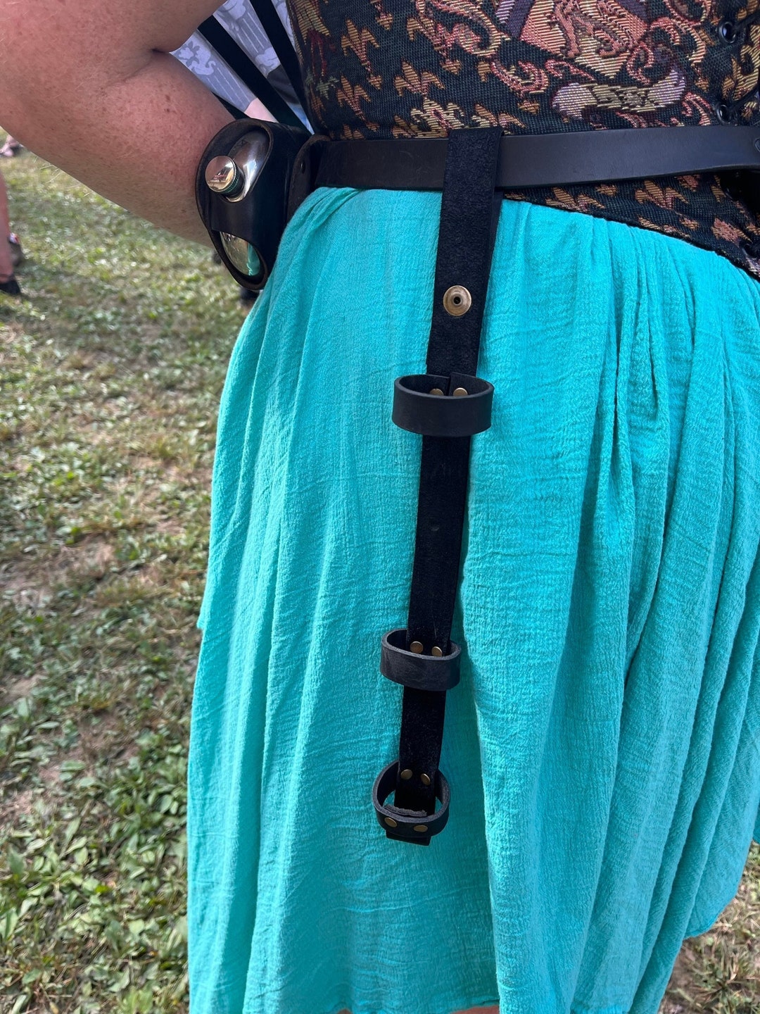 Leather Folding Fan Holder for Belts - Etsy