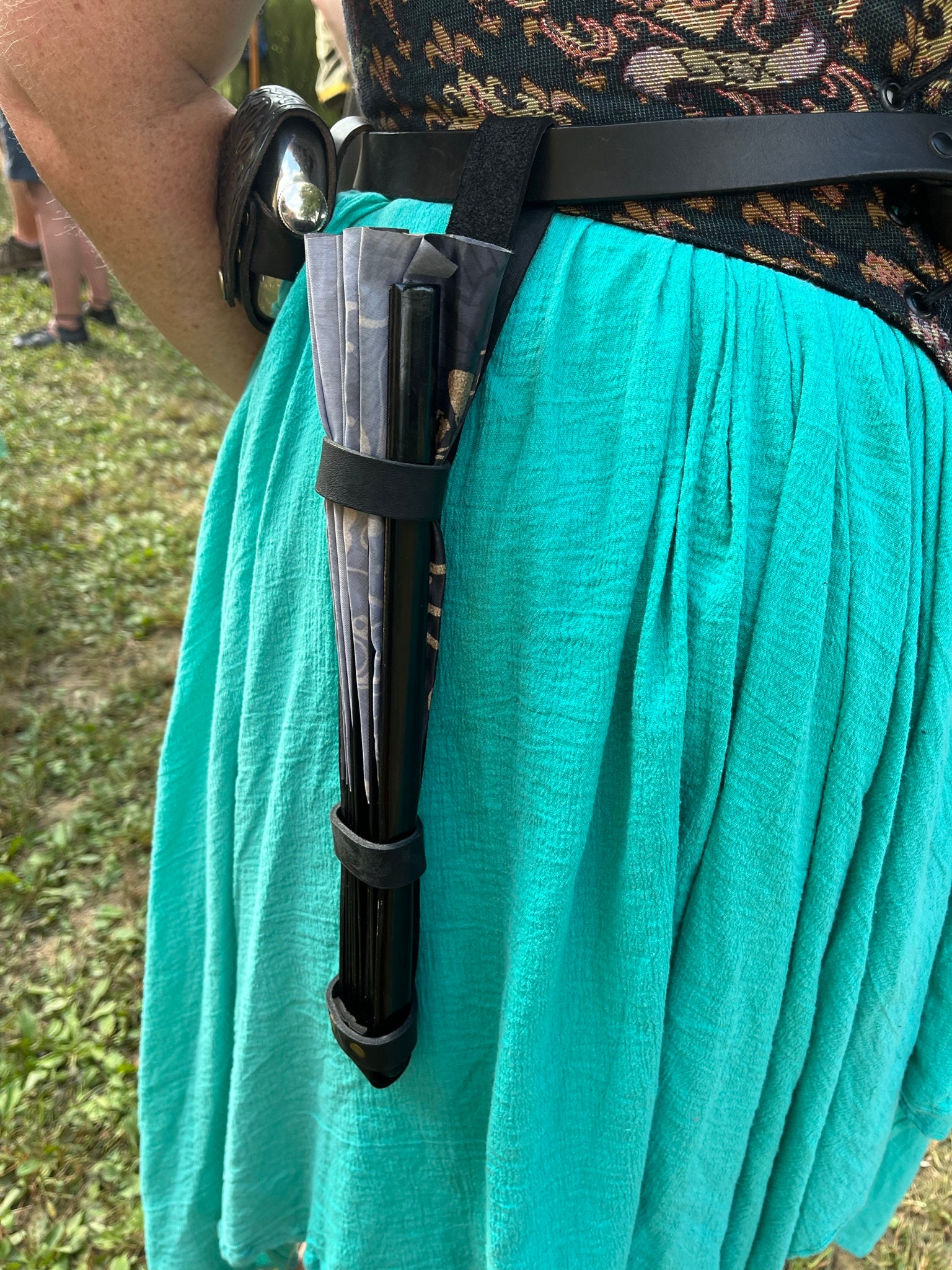 Leather Folding Fan Holder for Belts - Etsy