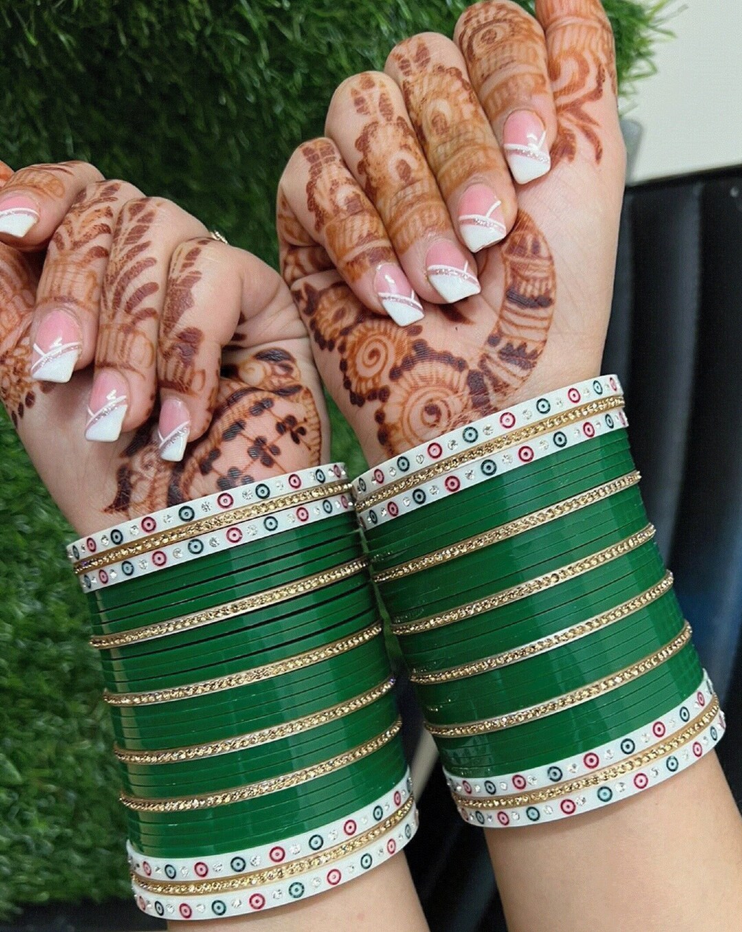 Green Bridal Chuda Indian Bangles Set Punjabi Wedding - Etsy