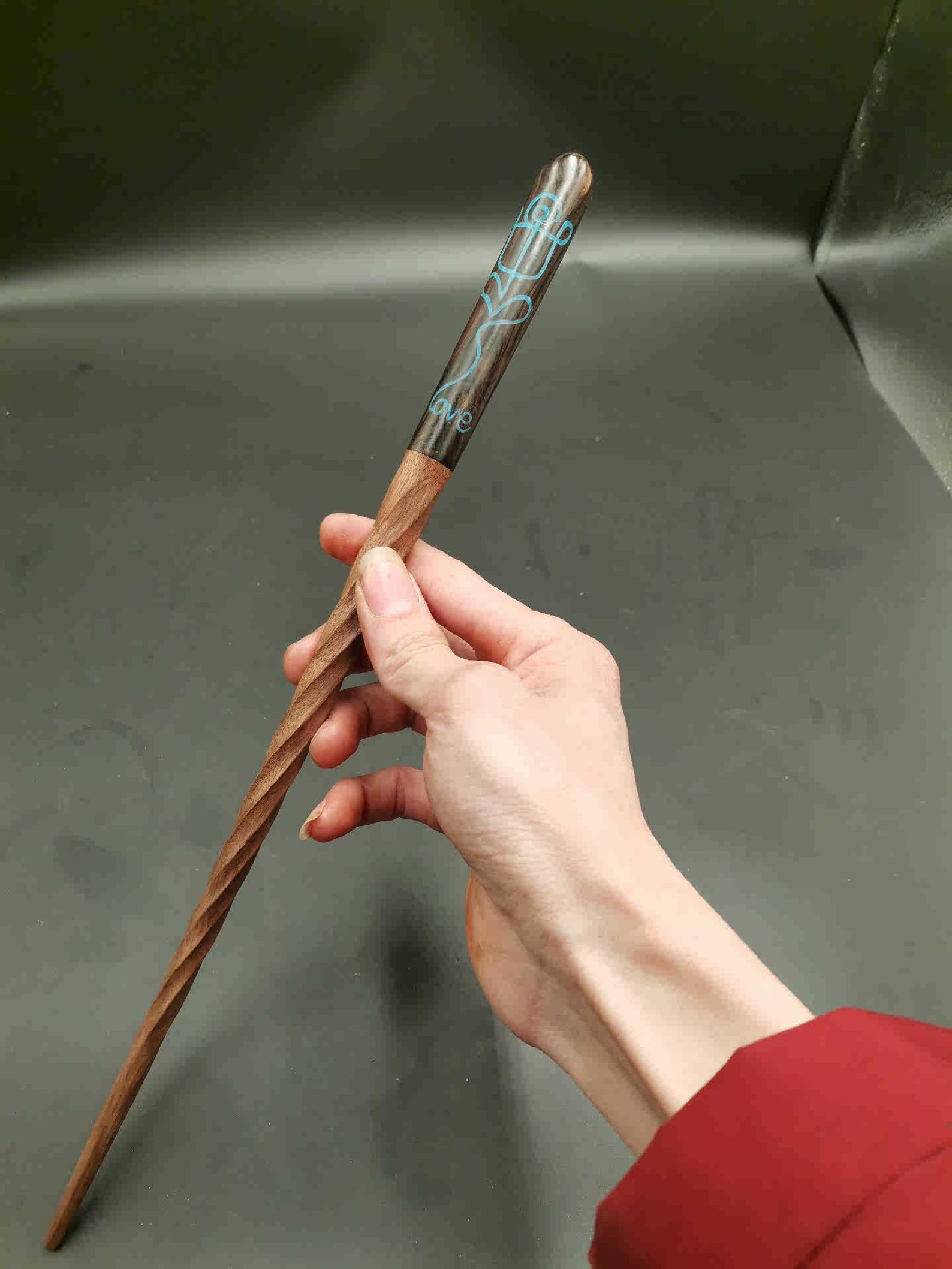 Hand Carved Wiccan Wands, Cosplay Wand Custom Magic Wand, Altar Wand ...