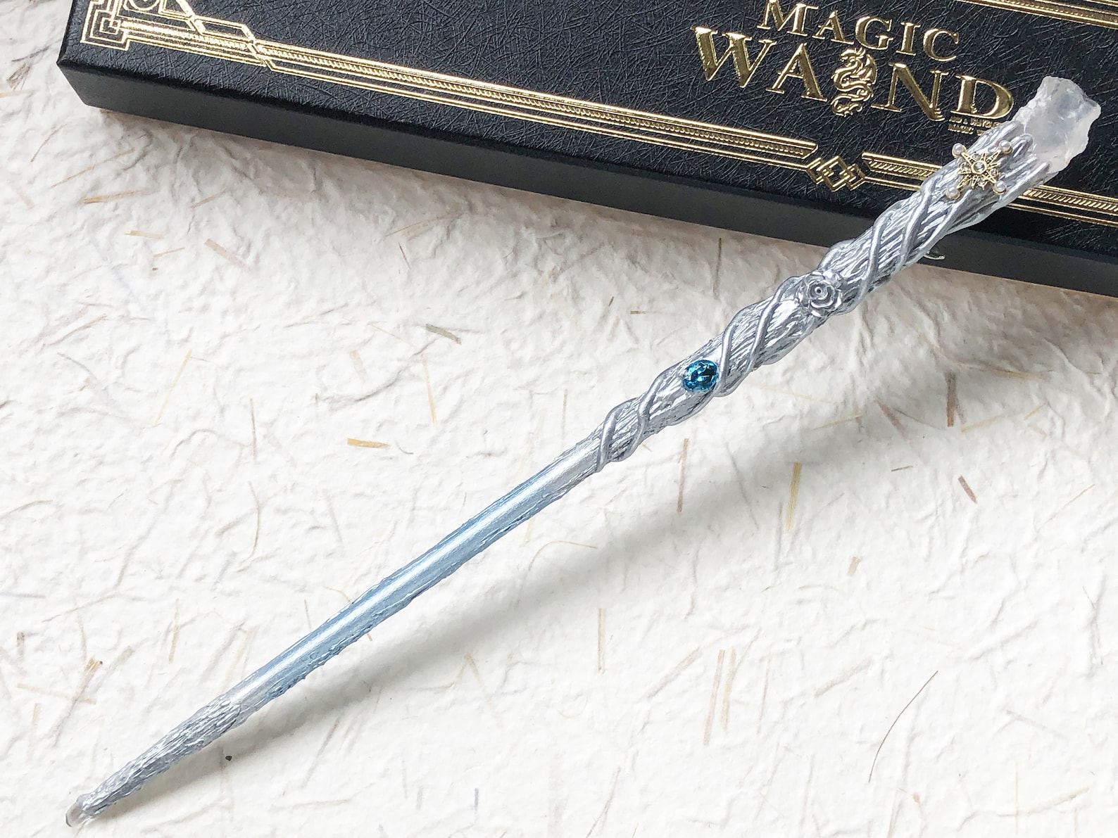 Crystal Wand White Witch Wand Gemstone Magic Wand Cosplay - Etsy