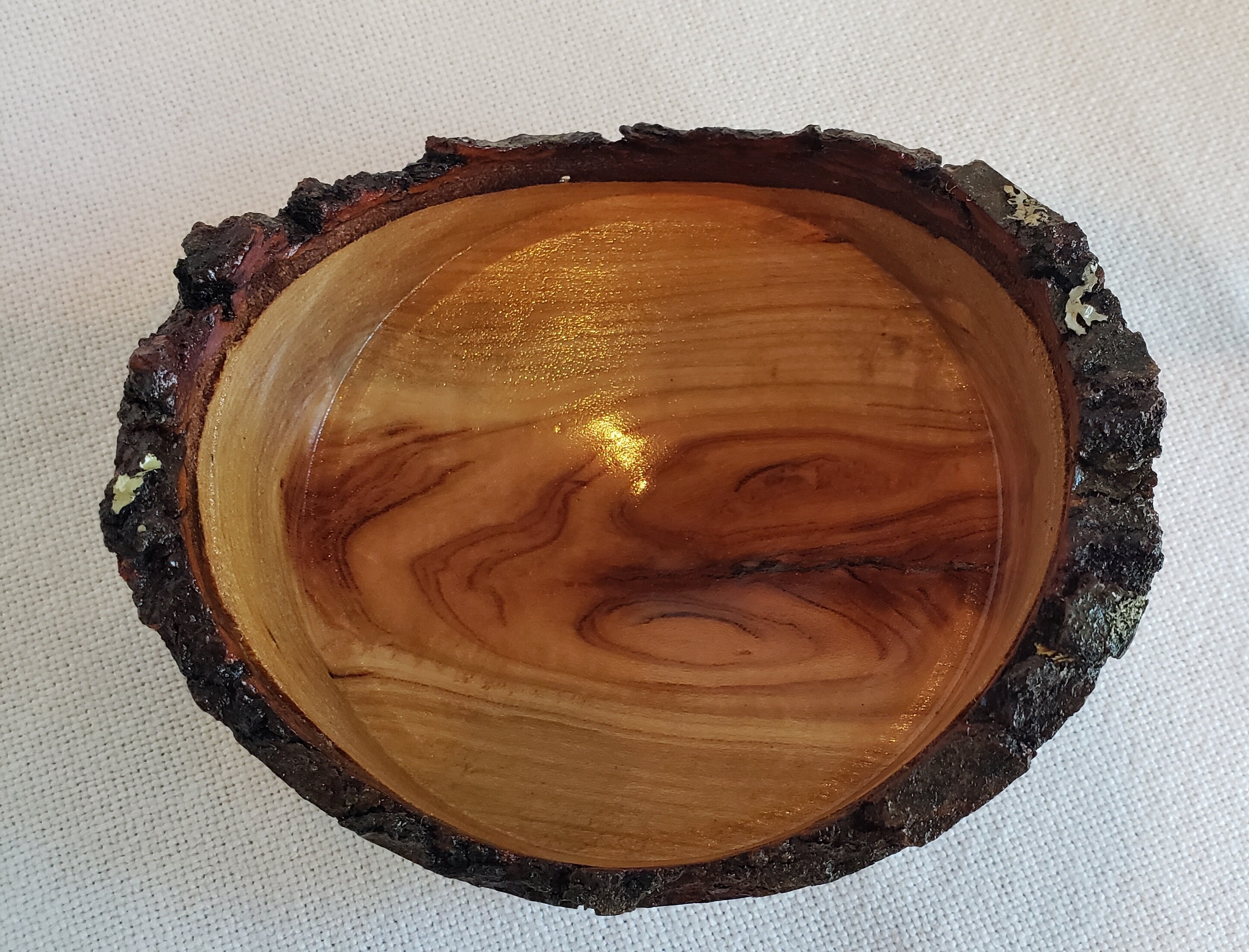 Hand Turned Natural Edge Cherry Bowl - Etsy