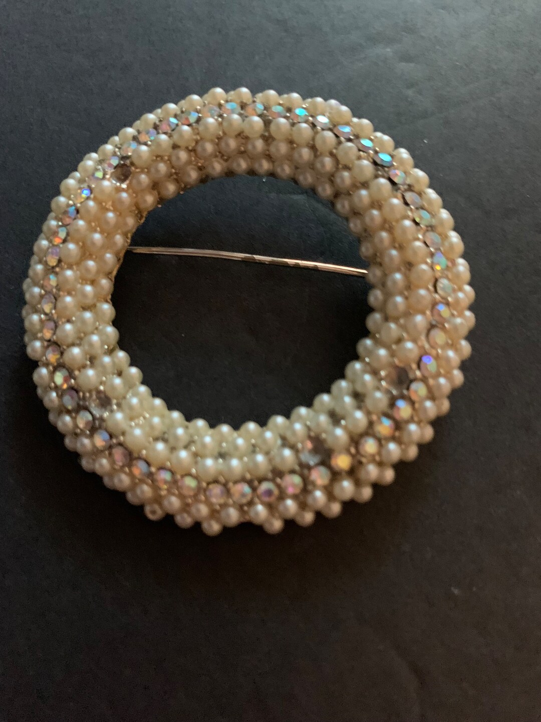 Vintage Faux Pearl Brooch - Etsy