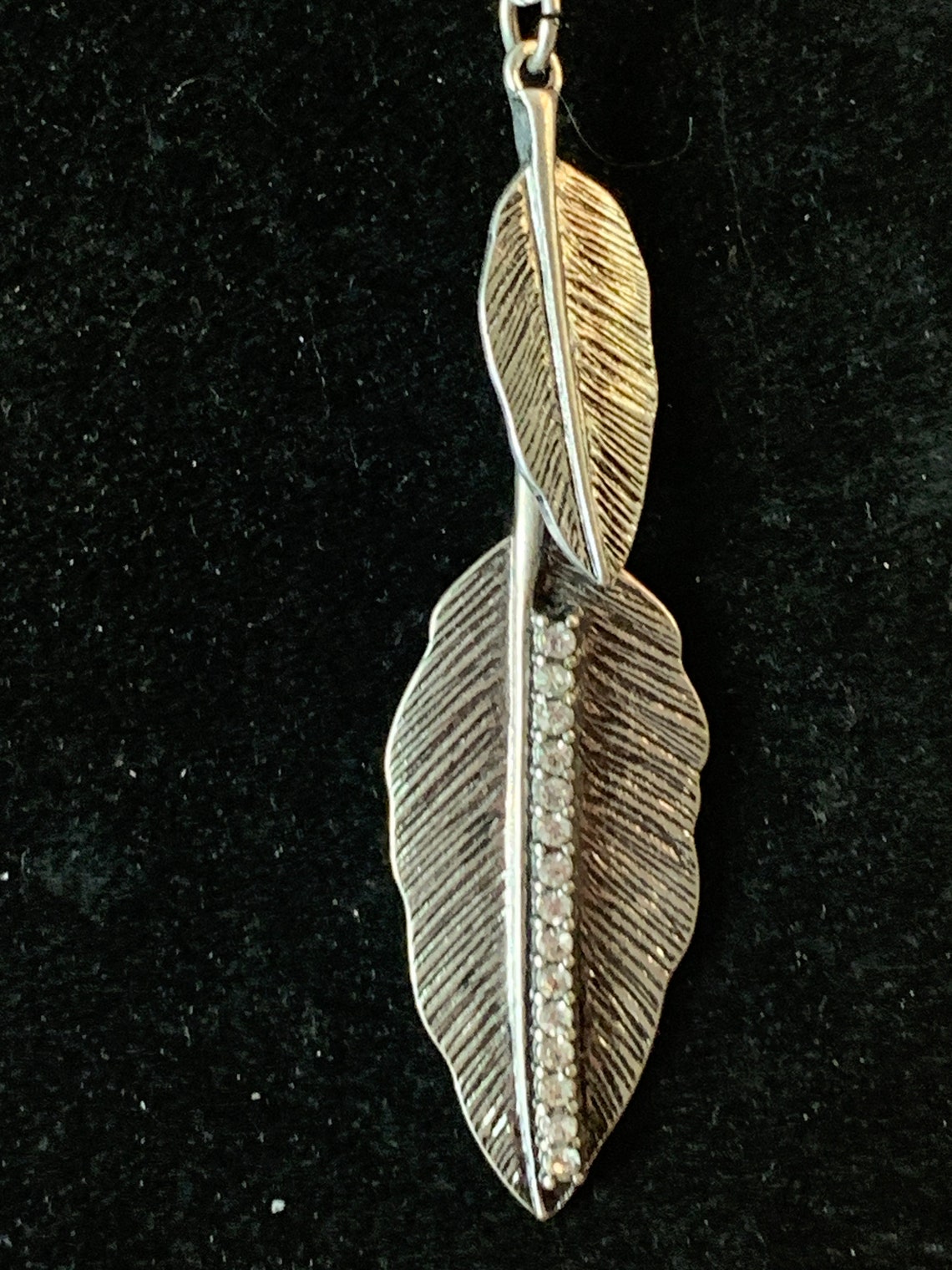 SILVER LEAVES PENDANT - Etsy