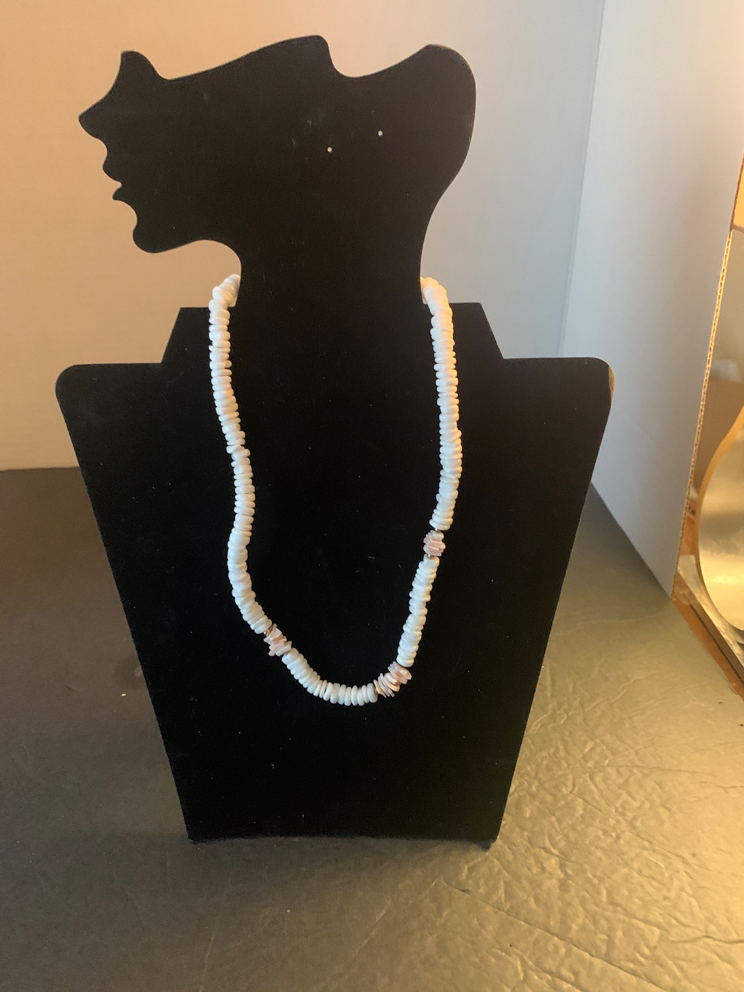 18 Inch Pink and White Puca Shell Boho Necklace - Etsy