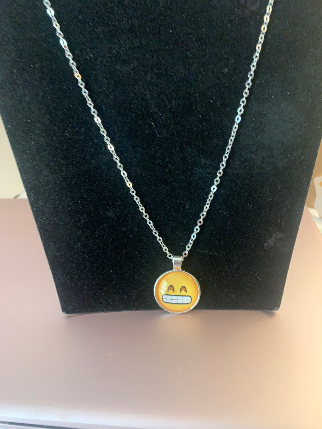 ROBOT Smilly FACE PENDANT - Etsy