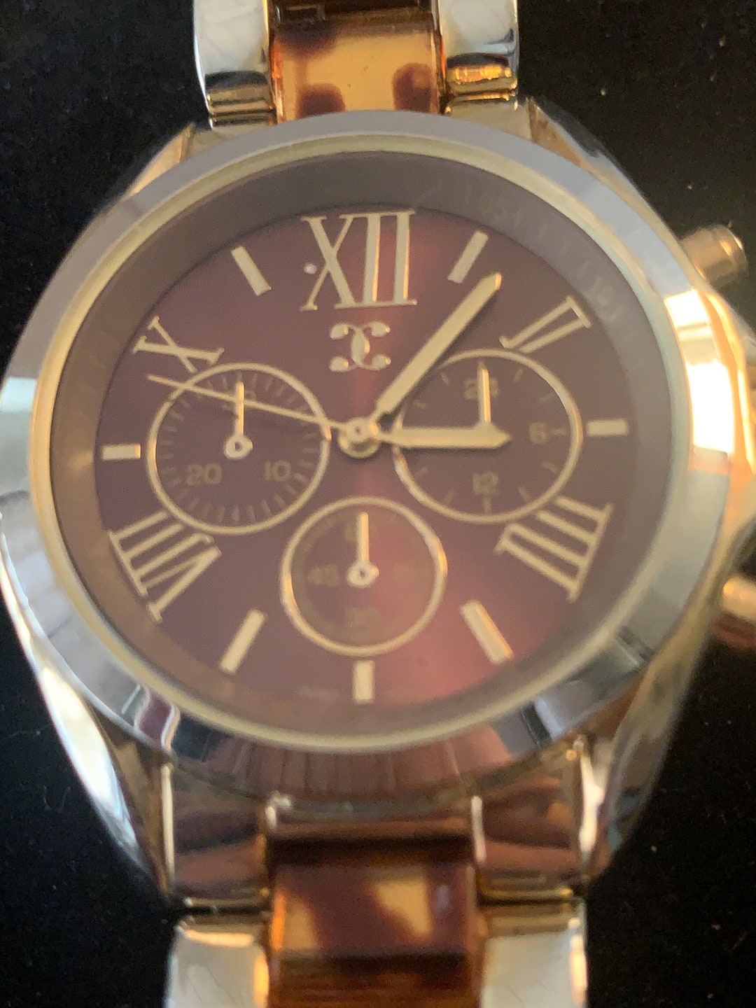 Charming Charlie Quartz Watch/faux Turtle Shell Wrist Band - Etsy