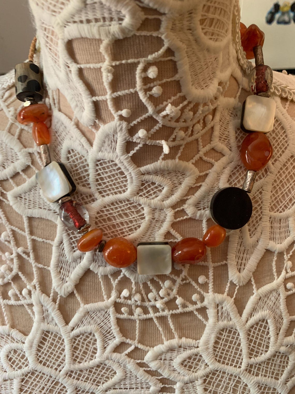 A Collection of Sea Stones/mop Beaded Necklace - Etsy