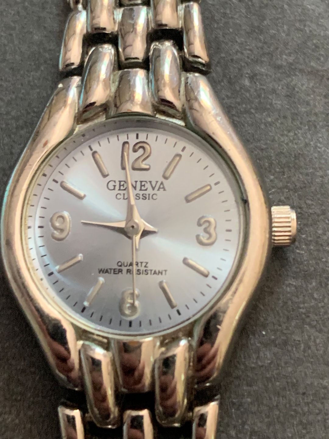 Geneva Classic Water Resistant Silver Tone Watch NEW BATTERY - Etsy
